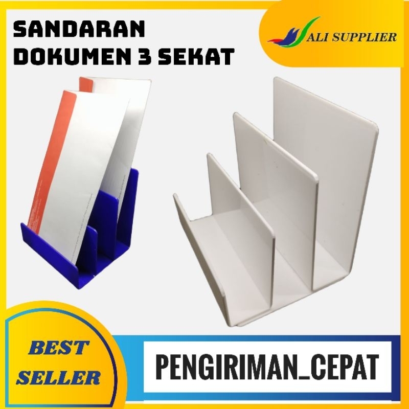 Jual SANDARAN BUKU 3 SEKAT / ORGANIZER BUKU / MAP BINDER DOKUMEN ...