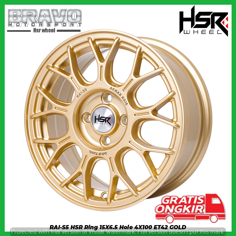 Jual VELG RACING R15 MOBIL JAZZ FREED IGNIS KARIMUN RING 15 HSR RAI S5 PELEK LUBANG 4X100 GOLD ...