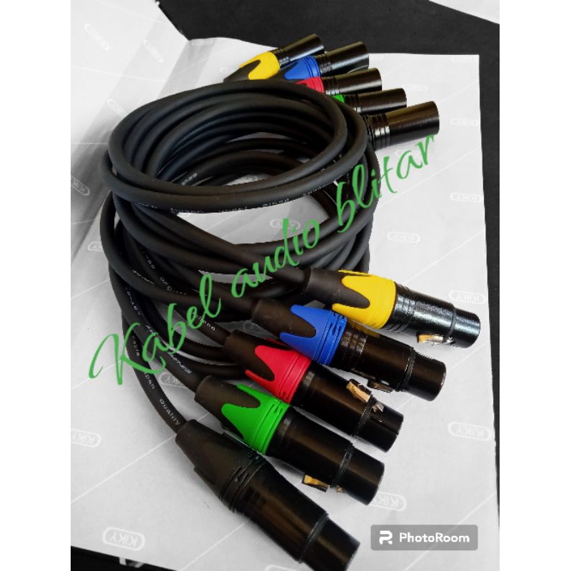 Jual Kabel input audio/jack Canon xlr TUM 3pin male to female lengkap ...