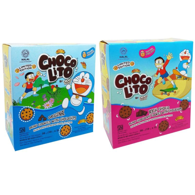 Jual CHOCOLITO Rich Choco Original cheese edisi doraemon mini cookies ...