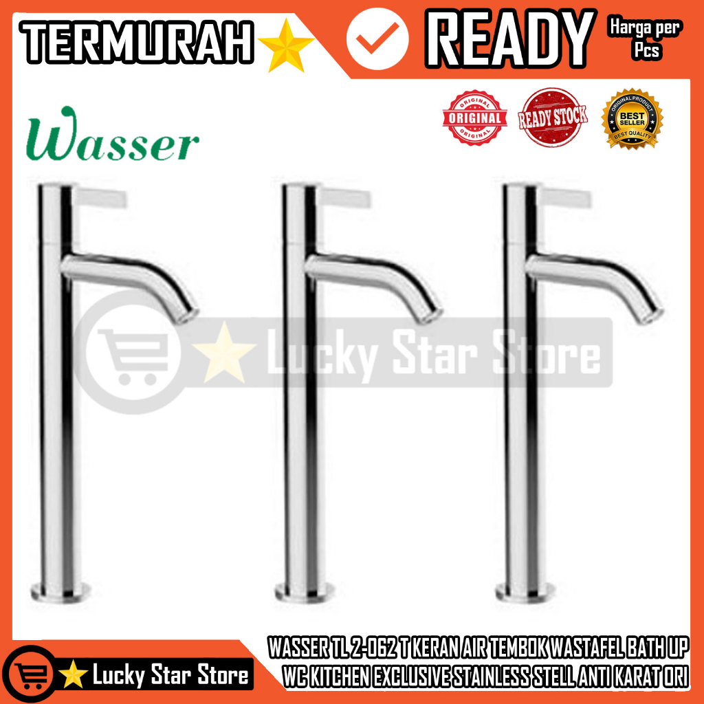 Jual WASSER TL 2-062 T KERAN AIR TEMBOK KRAN AER WASTAFEL BATH UP ...