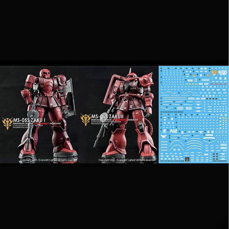 Jual HG GUNDAM THE ORIGIN CHAR ZAKU I/ ZAKU II RED COMET VER. WATER ...