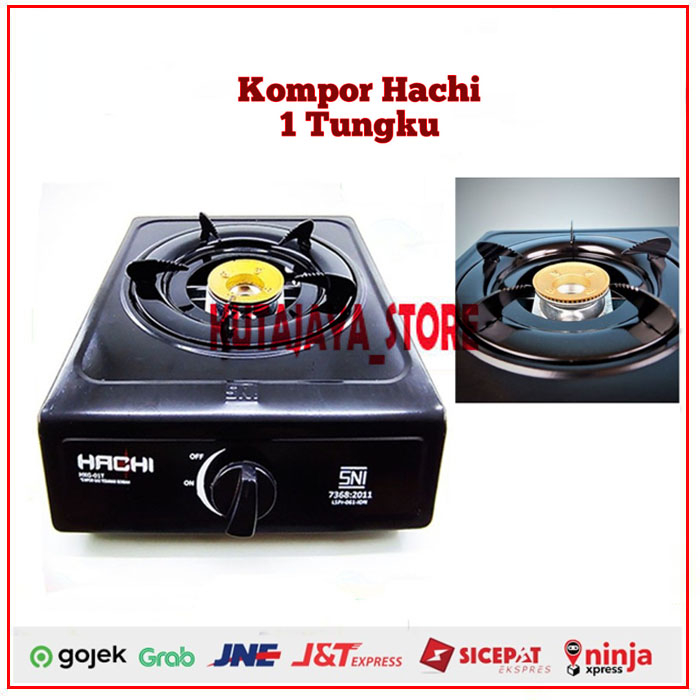 Jual KOMPOR GAS HACHI 1 TUNGKU TEFLON HITAM - PUTIH | Shopee Indonesia