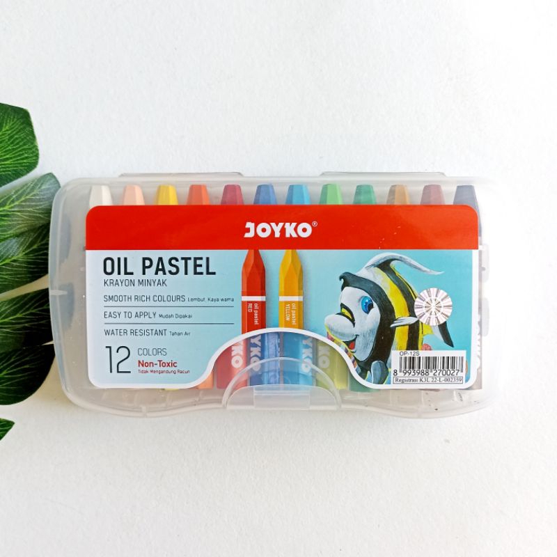 Jual Joyko Krayon Minyak Isi 12 Warna | Oil Pastel Crayon 12 Color ...