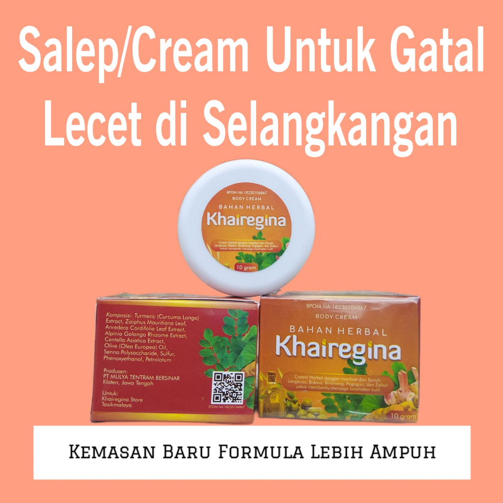 Jual REGINA HERBAL Salep Cream Gatal Lecet Selangkangan | Shopee Indonesia