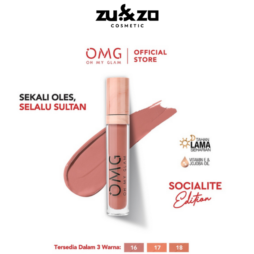 Jual OMG MATTE KISS LIPCREAM AND SOCIALITE EDITION - 18 SHADES LENGKAP ...