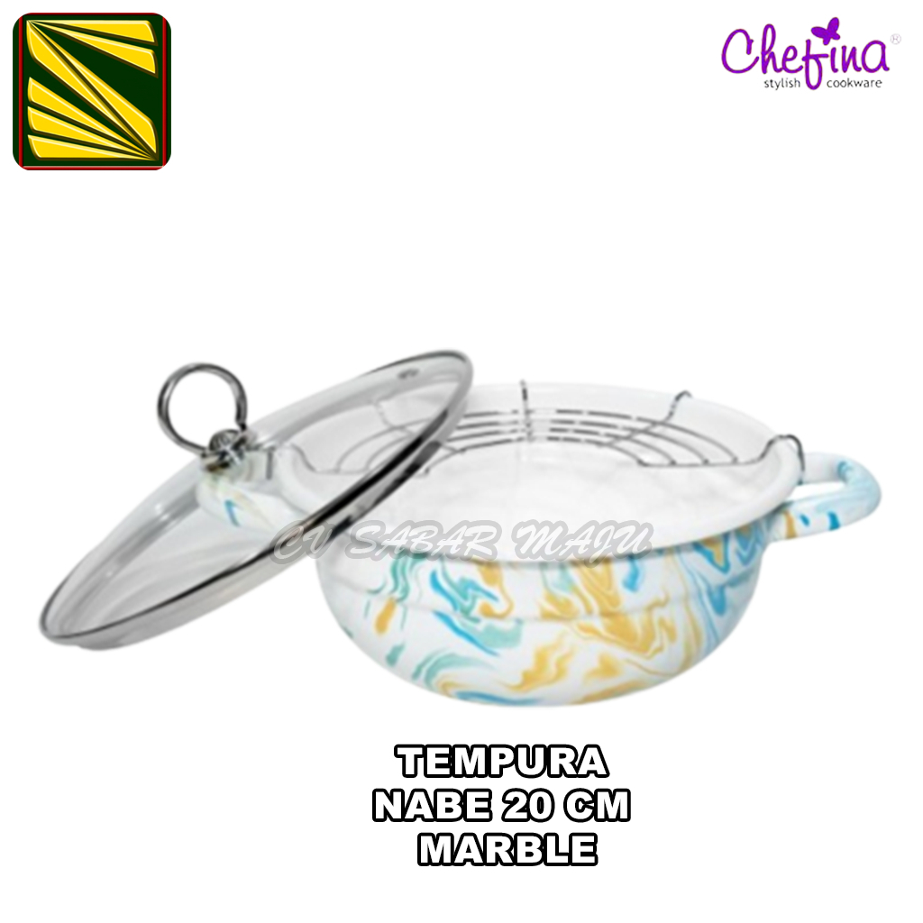 Jual Chefina Panci Enamel Marble - Tempura Nabe | Shopee Indonesia