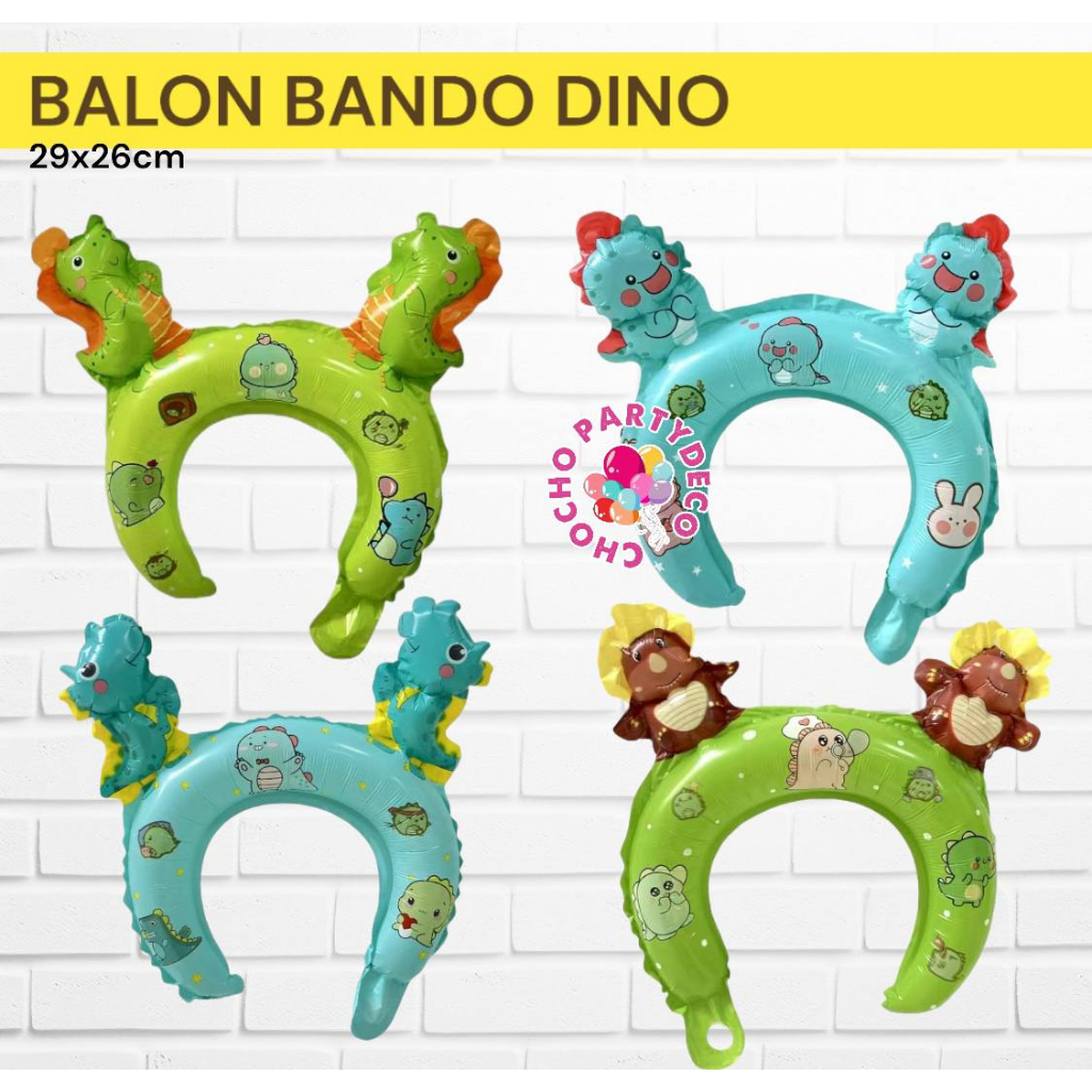 Jual Balon Bando DINO / Balon Foil Dinosaurus Tyrex Brontosaurus ...