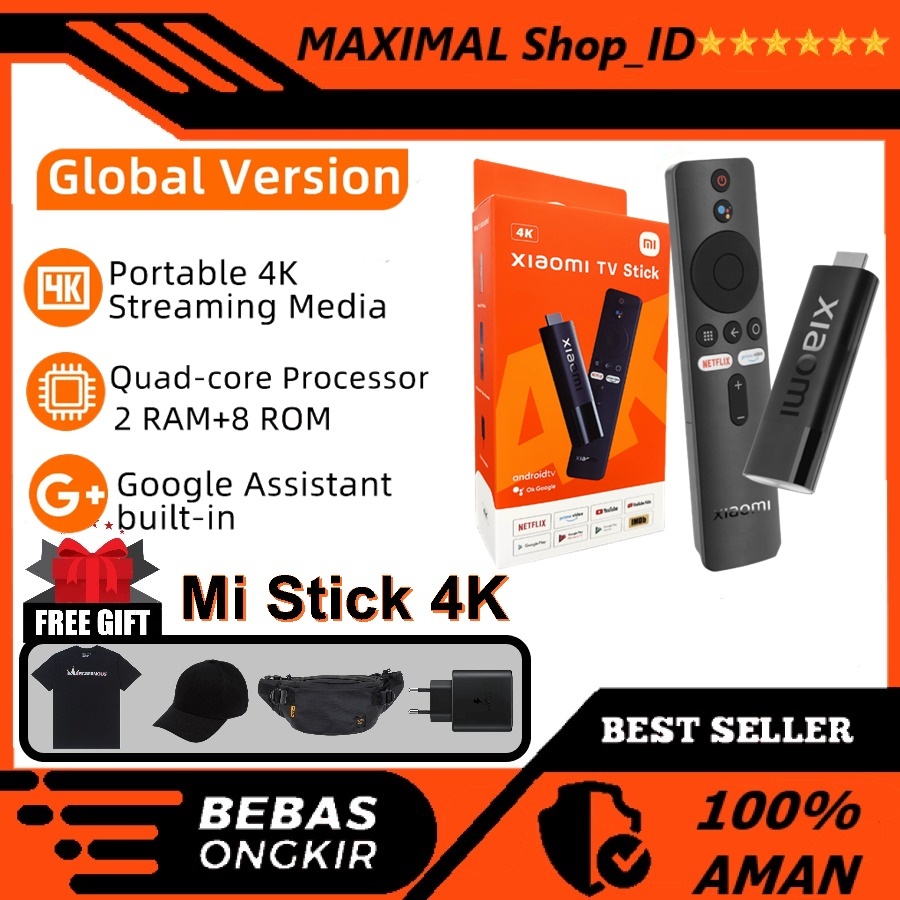 Jual Mi TV Stick 4K UHD Quadcore Smart Android TV Stick Garansi Resmi ...