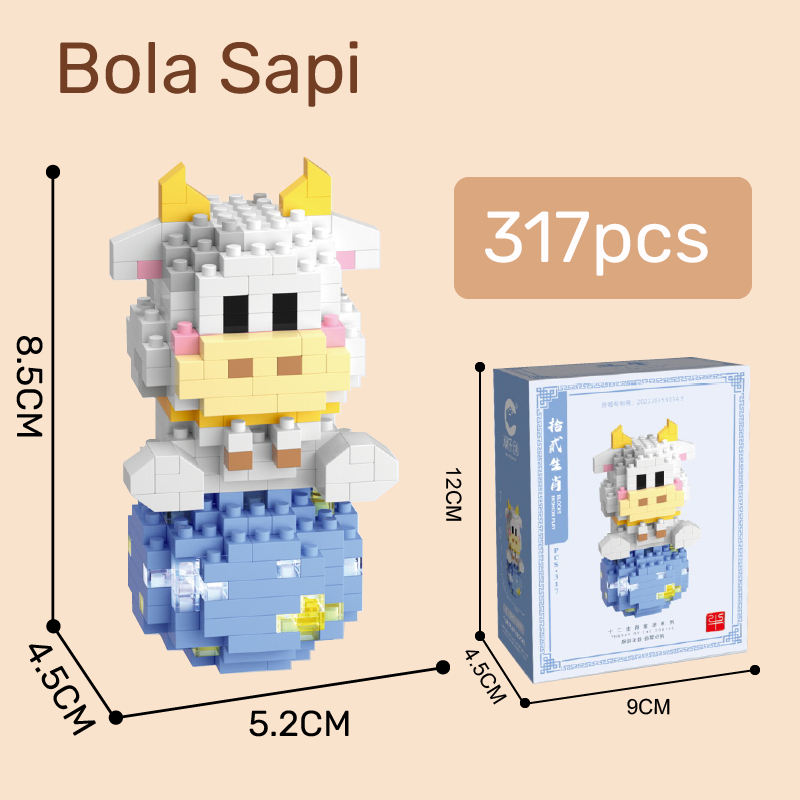 Jual BLOCK CITY NANO BLOCK 12 SHIO SERIES / 12 Chinese Zodiac / BRICKS ...