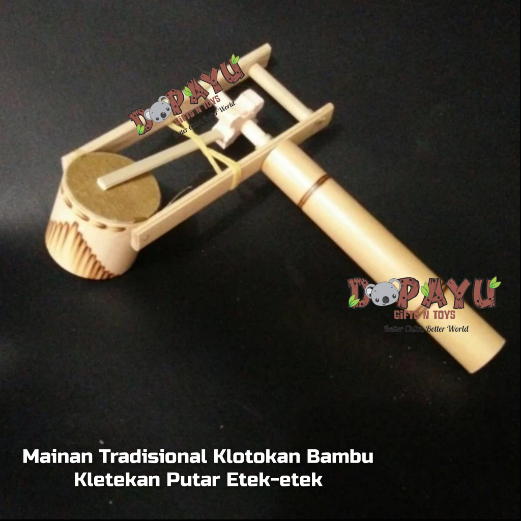 Jual Mainan Jadul Tradisional Klotokan Bambu Kletekan Putar Etek-etek ...