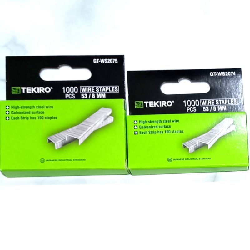 Jual tekiro wire staples isi staples gun galvanized surface steel wire ...