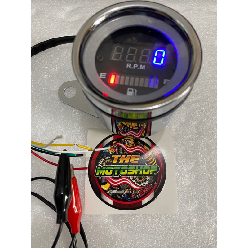 Jual speedometer speedo meter rpm led bulat indikator pengukur rpm ...