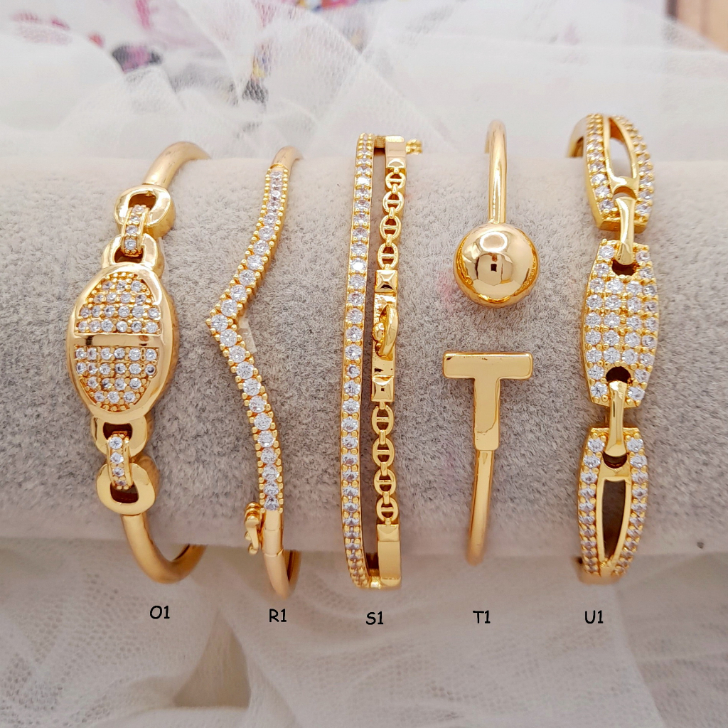 Jual Gelang Bangle Wanita Fuji V Paku Bangkok Karawang Kenduri Permata ...