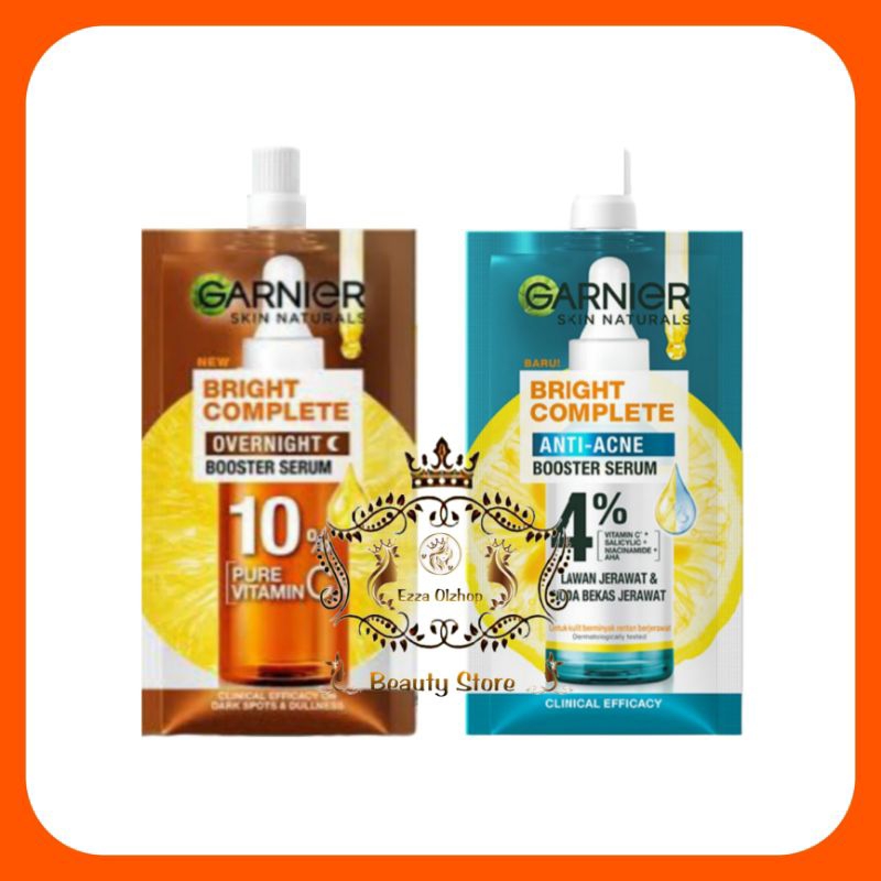 Jual ( Sachet ) GARNIER Bright Complete Overnight / Anti Acne Serum ...