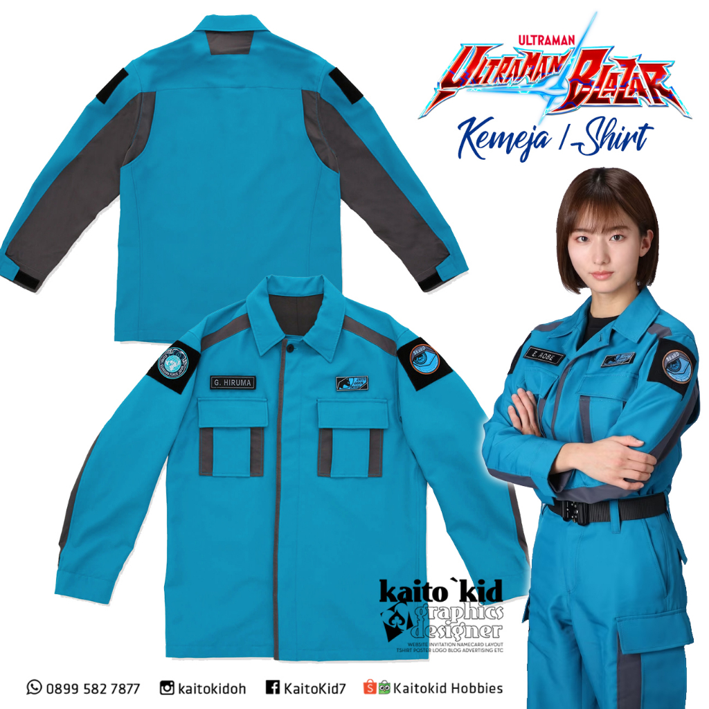 Jual Kemeja ULTRAMAN BLAZAR SKaRD Kemeja Cosplay bisa custom nama ...