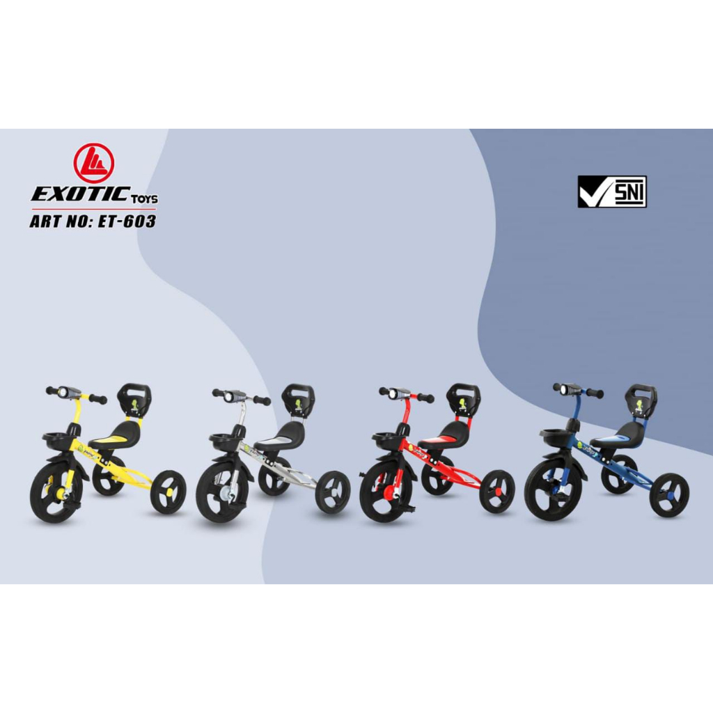 Jual EXOTIC SEPEDA ANAK RODA TIGA ET-603 | Shopee Indonesia