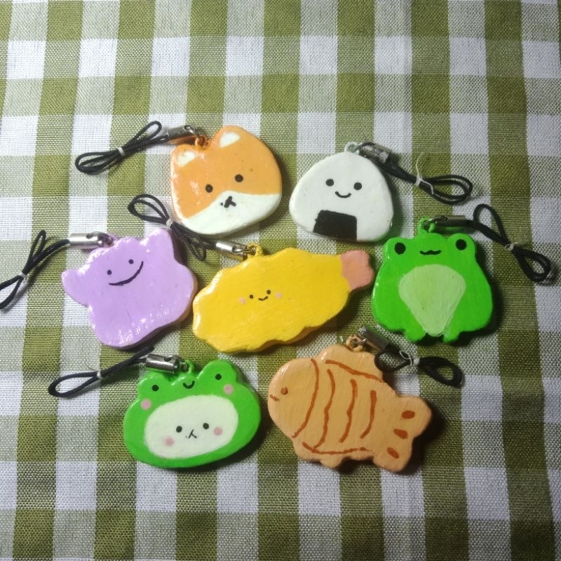 Jual Frog,Bunny Frog,Ditto,Onigiri Clay Strap Phone | Shopee Indonesia