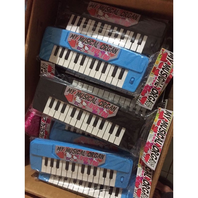 Jual mainan anak keyboard piano organ tunggal keyboard music baterai ...