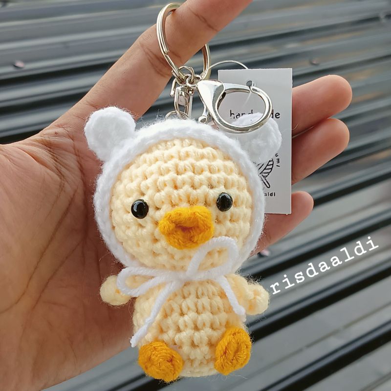 Jual (Ready Stock) Gantungan Kunci Amigurumi Keychain Bebek Duck Milk ...