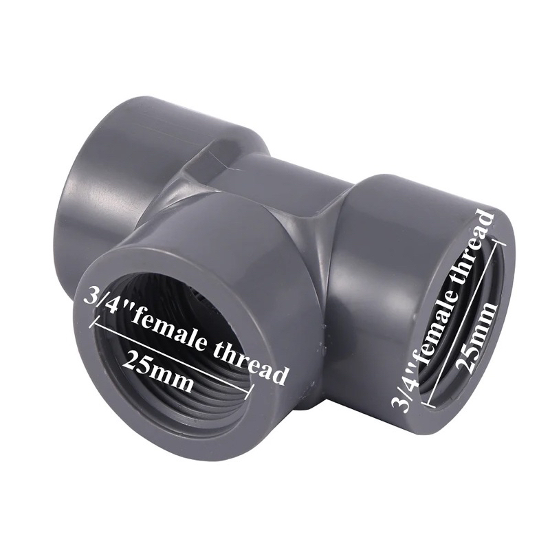 Jual Konektor T Drat Dalam 3/4 Inch PVC Water Pipe Inner Thread Tee ...