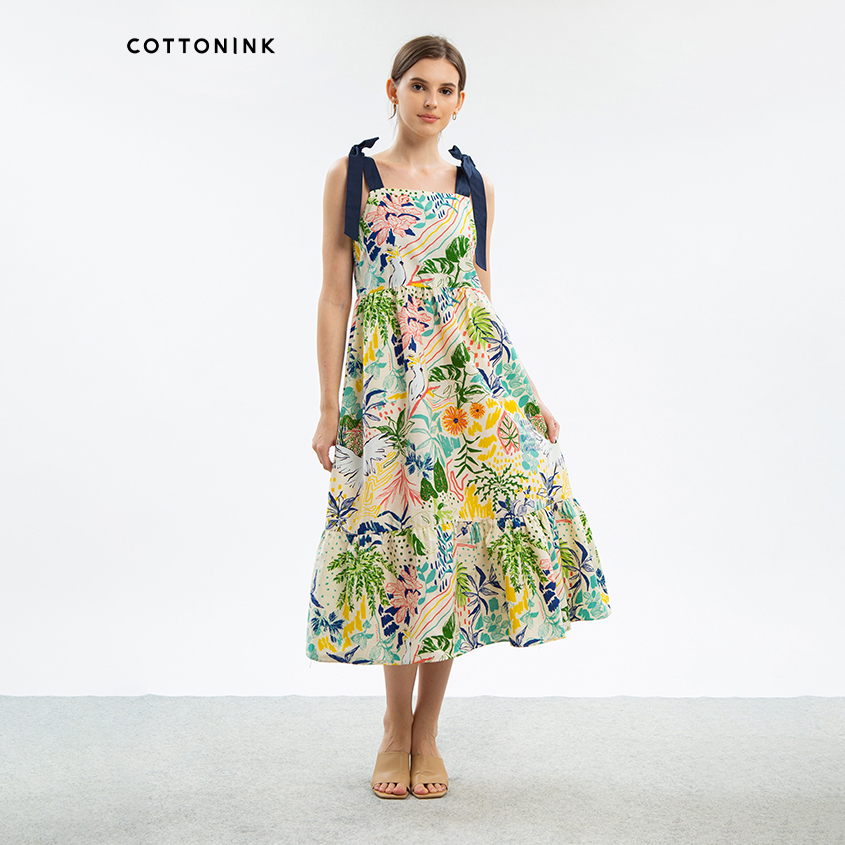 Jual Cottonink - Dress Wanita Cream Fleur Velma | Shopee Indonesia
