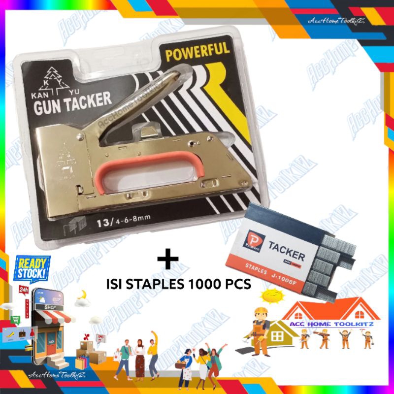 Jual Staples Tembak / Gun Tacker / Staple Gun / Stapler Jok Motor ...