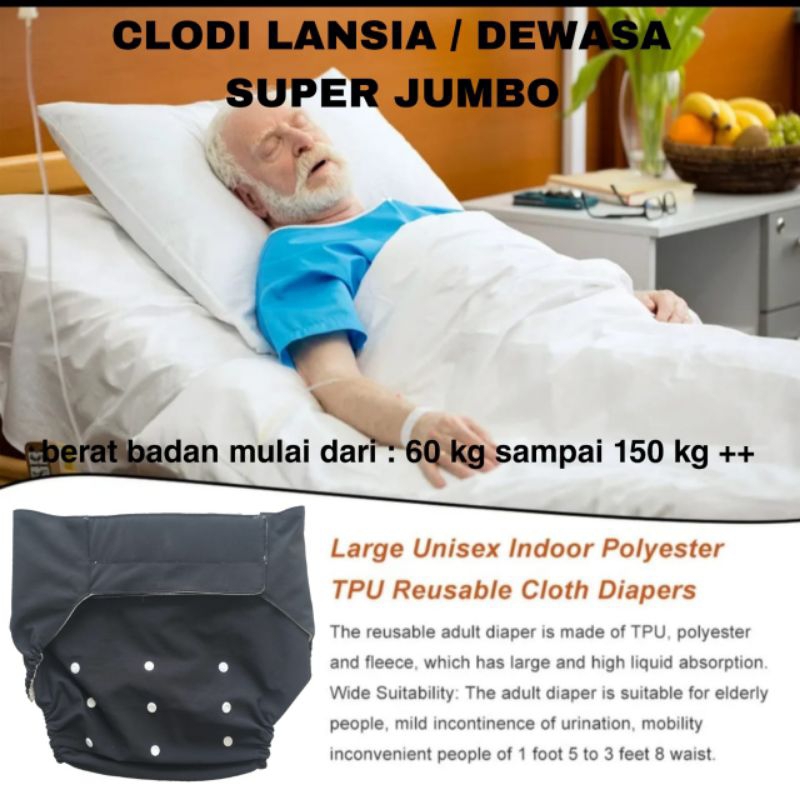 Jual CLODI LANSIA JUMBO CLODI LANSIA BIGSIZE POPOK LANSIA POPOK DEWASA ...