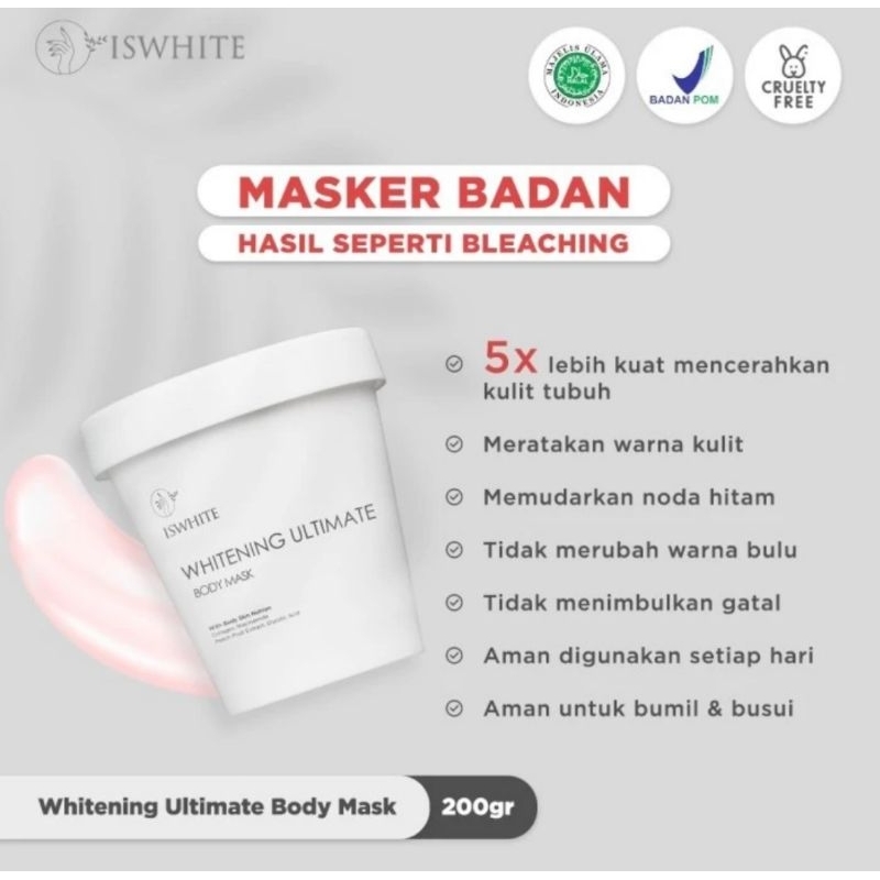 Jual Iswhite Whitening Ultimate Body Mask | Shopee Indonesia