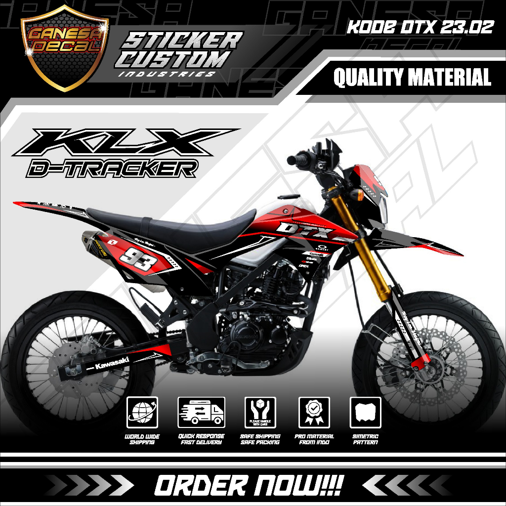 Jual Decal Sticker Motor Cross Kawasaki KLX Dtracker 150 New Fullbody ...