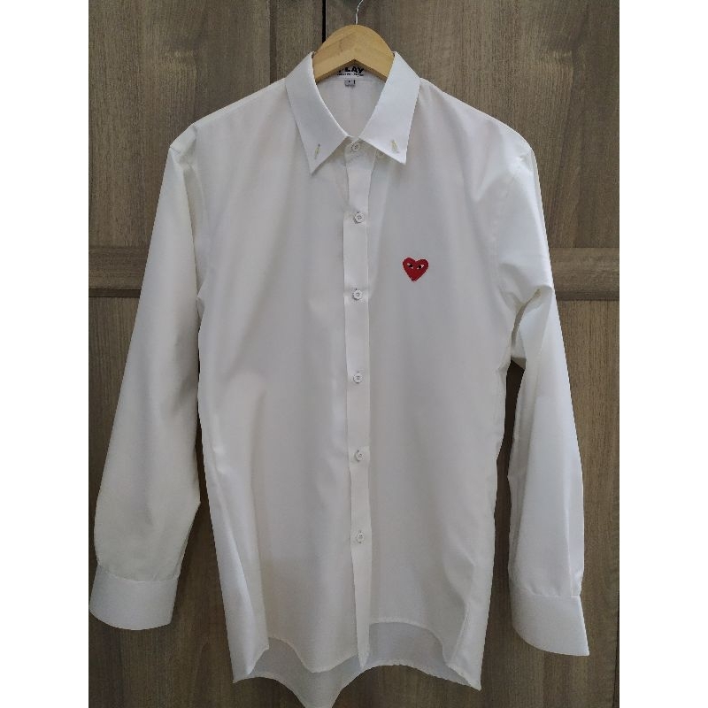 Jual Kemeja CDG Premium PLAY Shirts Heart Hati Kain Tropical Unisex ...