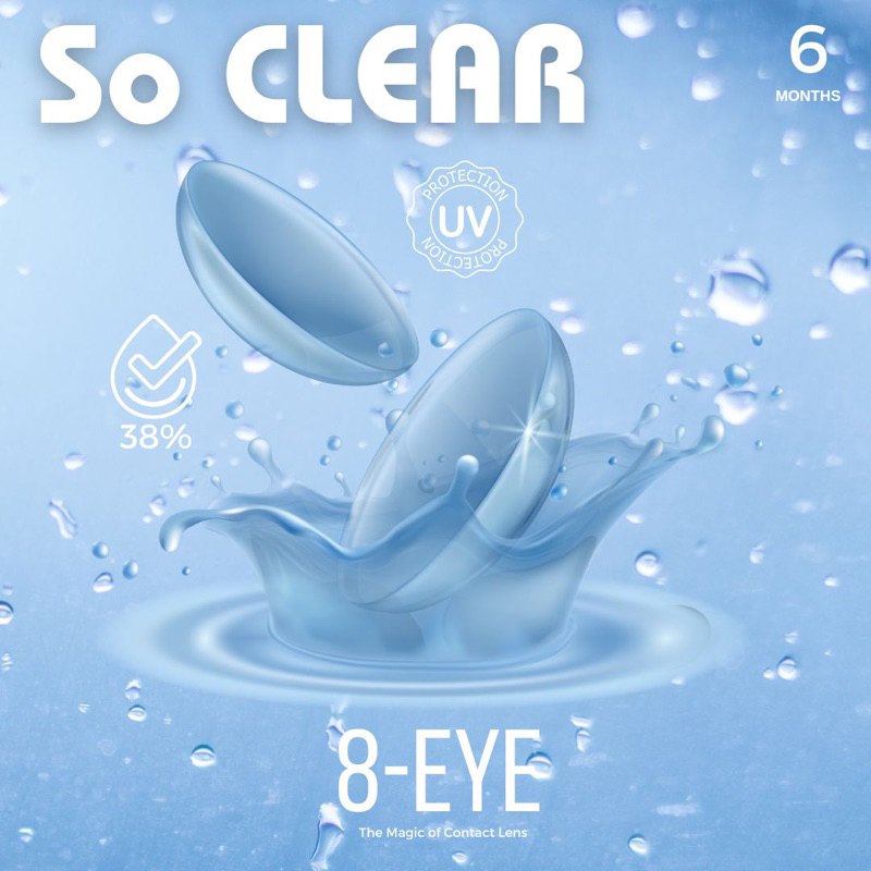 Jual {GRATIS ONGKIR} 8-EYE Softlens SO CLEAR soflens bening murah ...