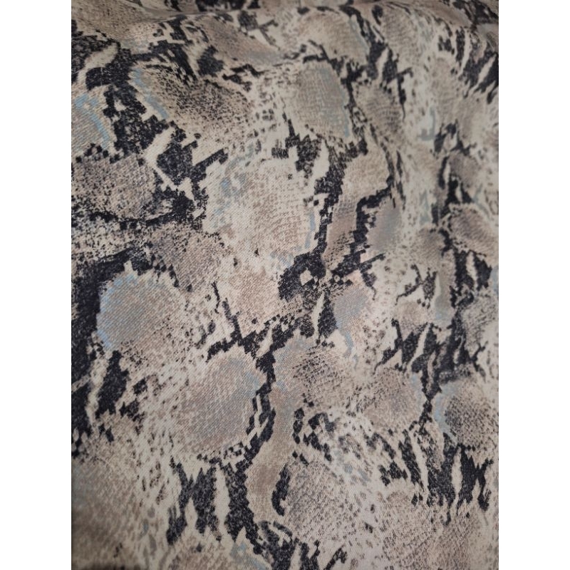 Jual Kain Bahan Denim strech cotton motif ular High Quality ( 0.50mt ...