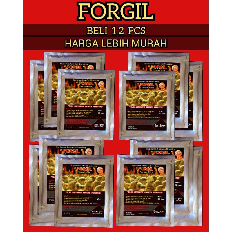 Jual forgil,vitamin brooding,suplement,12 pcs lebih murah | Shopee ...