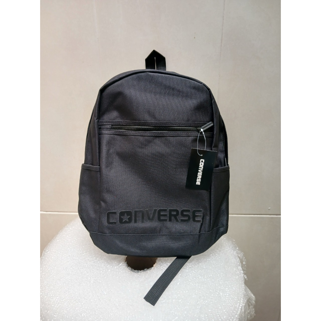 Jual TAS RANSEL CONVERSE UNGROUND BIG FONT ORIGINAL BLACK BACKPACK ...
