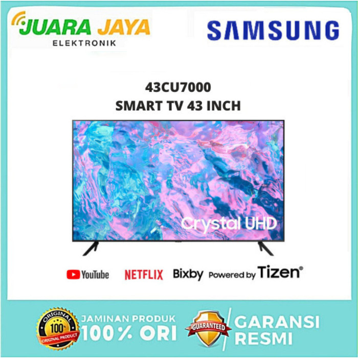 Jual SAMSUNG 43CU7000 CRYSTAL 4K UHD SMART TV 43 Inch | Shopee Indonesia