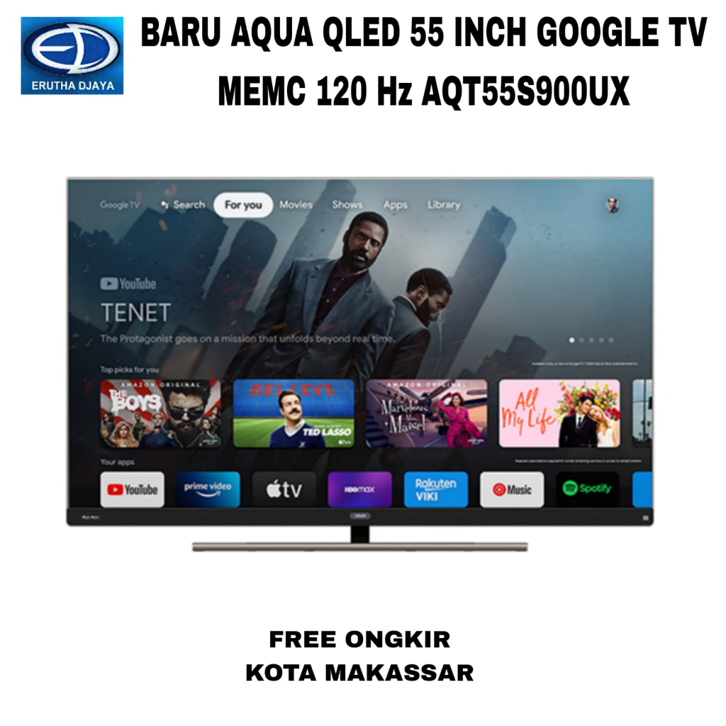 Jual AQUA QLED 55 INCH GOOGLE TV MEMC 4K 120 Hz AQT55S900UX | Shopee ...