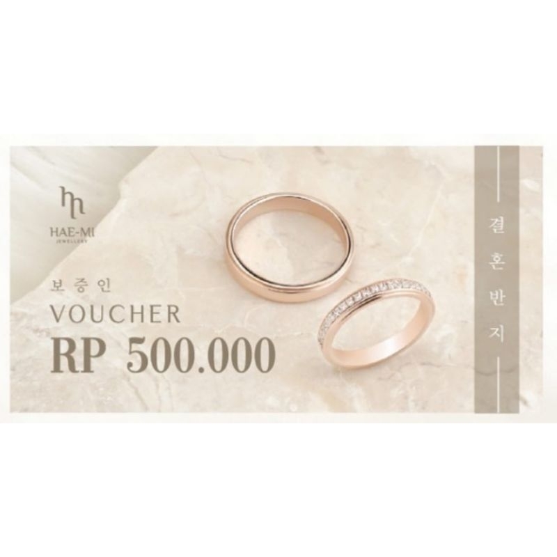 Jual Voucher 500k Hae-mi Jewellery, haemi voucher cincin nikah, wedding ...