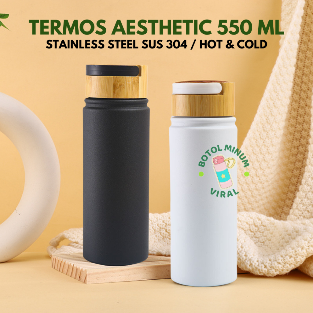 Jual Botol Termos Tumbler Stainless Steel 550ml Tahan Panas Dingin ...