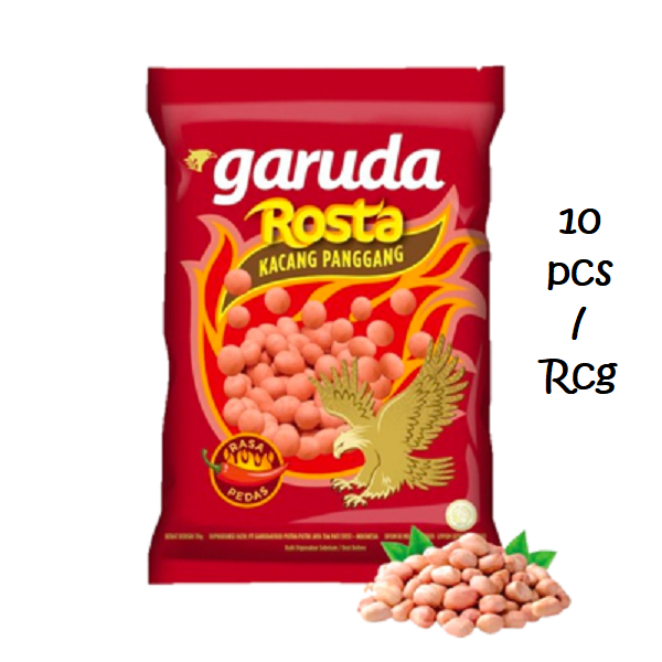 Jual Garuda Rosta Kacang panggang Pedas [10 pcs/renceng] | Shopee Indonesia