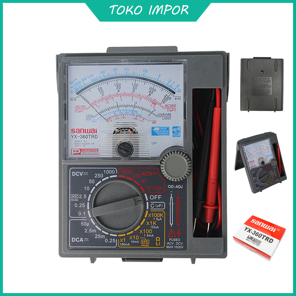 Jual Multitester Analog SANWAI YX-360TRD Meter Fuse Diode Protection DC ...