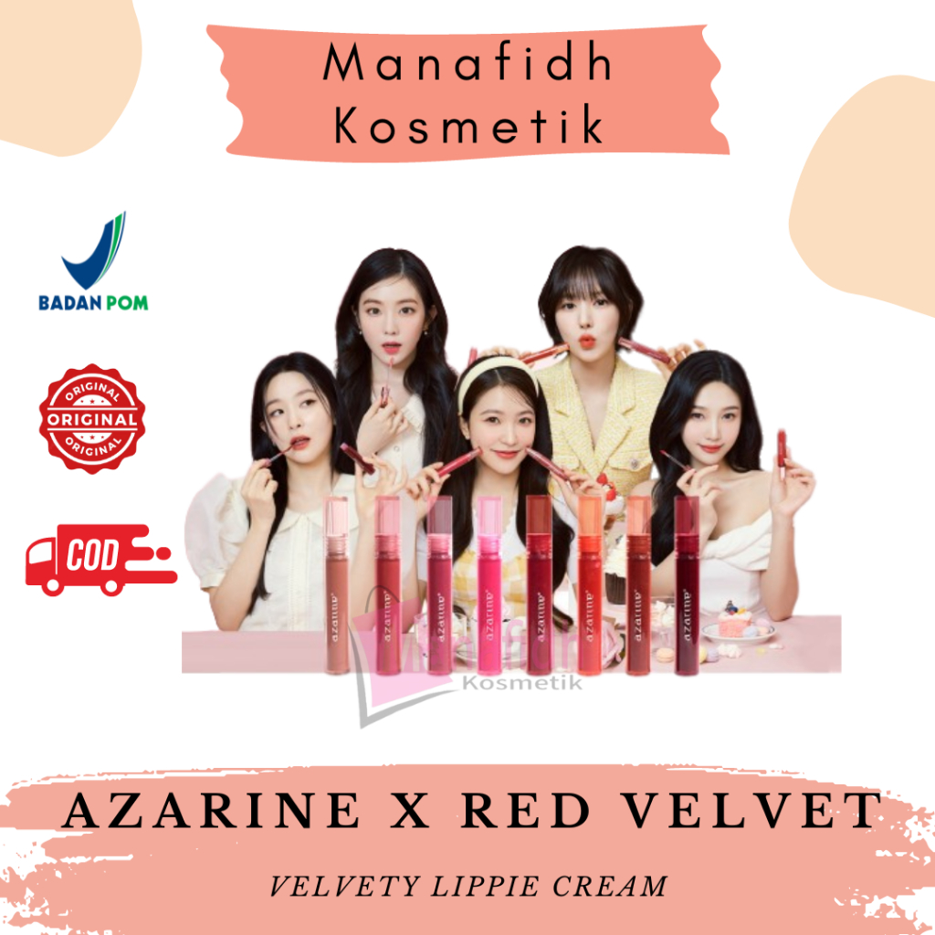 Jual [Azarine x Red Velvet] Velvety Lippie Cream Lightweight Lip Velvet ...