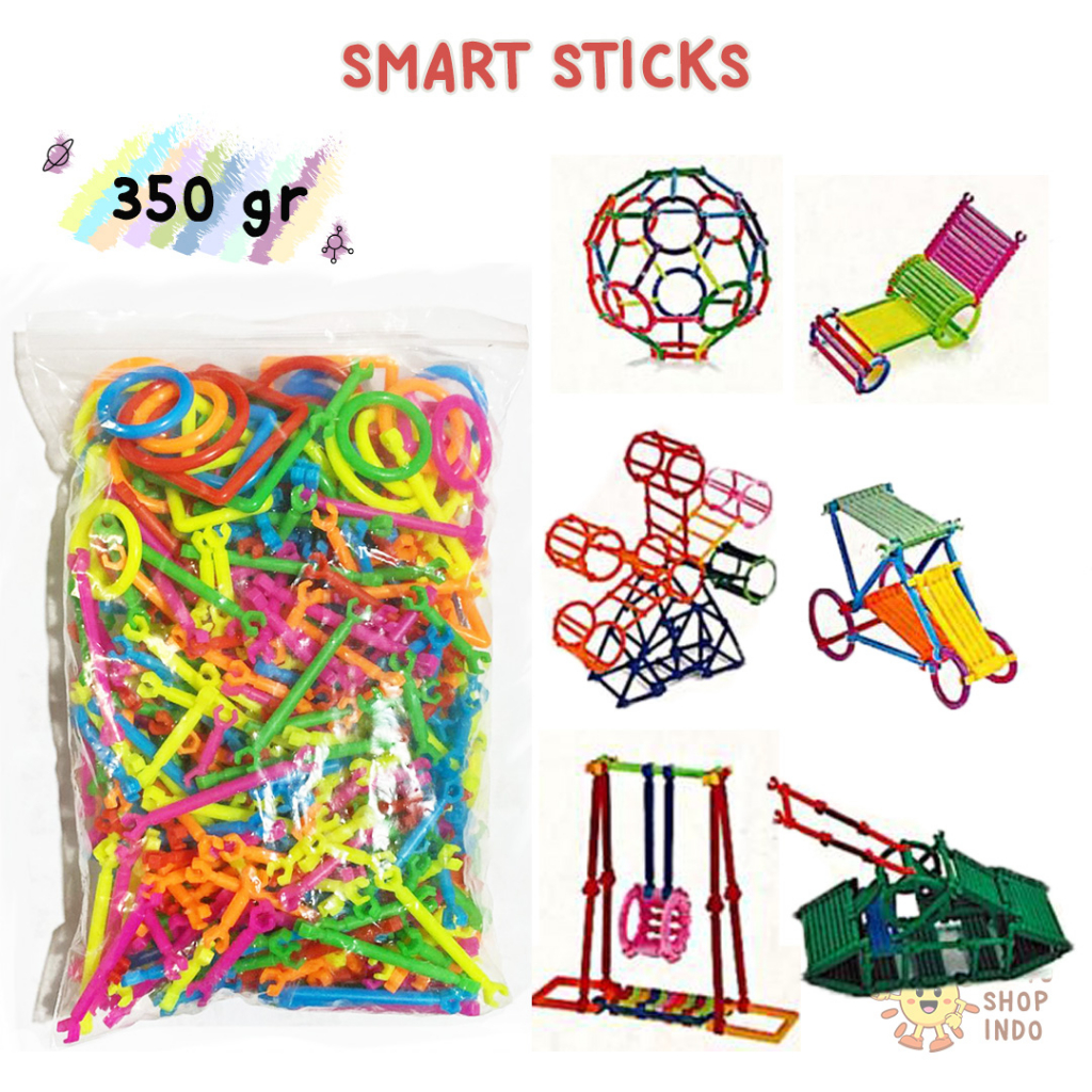 Jual TAIYO Mainan Anak DIY Smart Sticks 350 Gram Edukasi Stik Puzzle ...