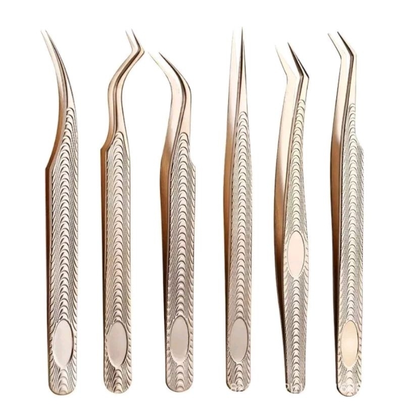 Jual PINSET / TWEEZER PREMIUM GOLD ORIGINAL For EYELASH EXTENSION ...