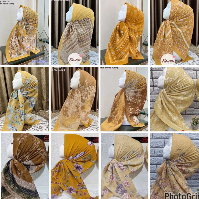 Jual KUNING KATALOG| VOAL MOTIF PREMIUM seri Kuning/lemon/Kunyit ...
