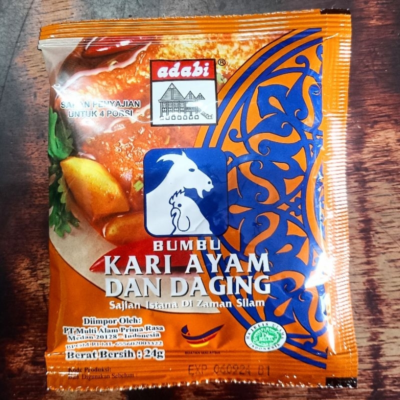 Jual Adabi Bumbu Kari Ayam dan Sapi Sachet 24 gr | Shopee Indonesia