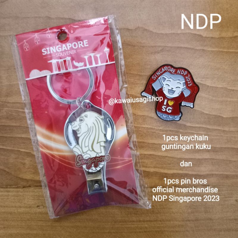 Jual souvenir merlion singapore keychain gunting kuku pin bros | Shopee ...
