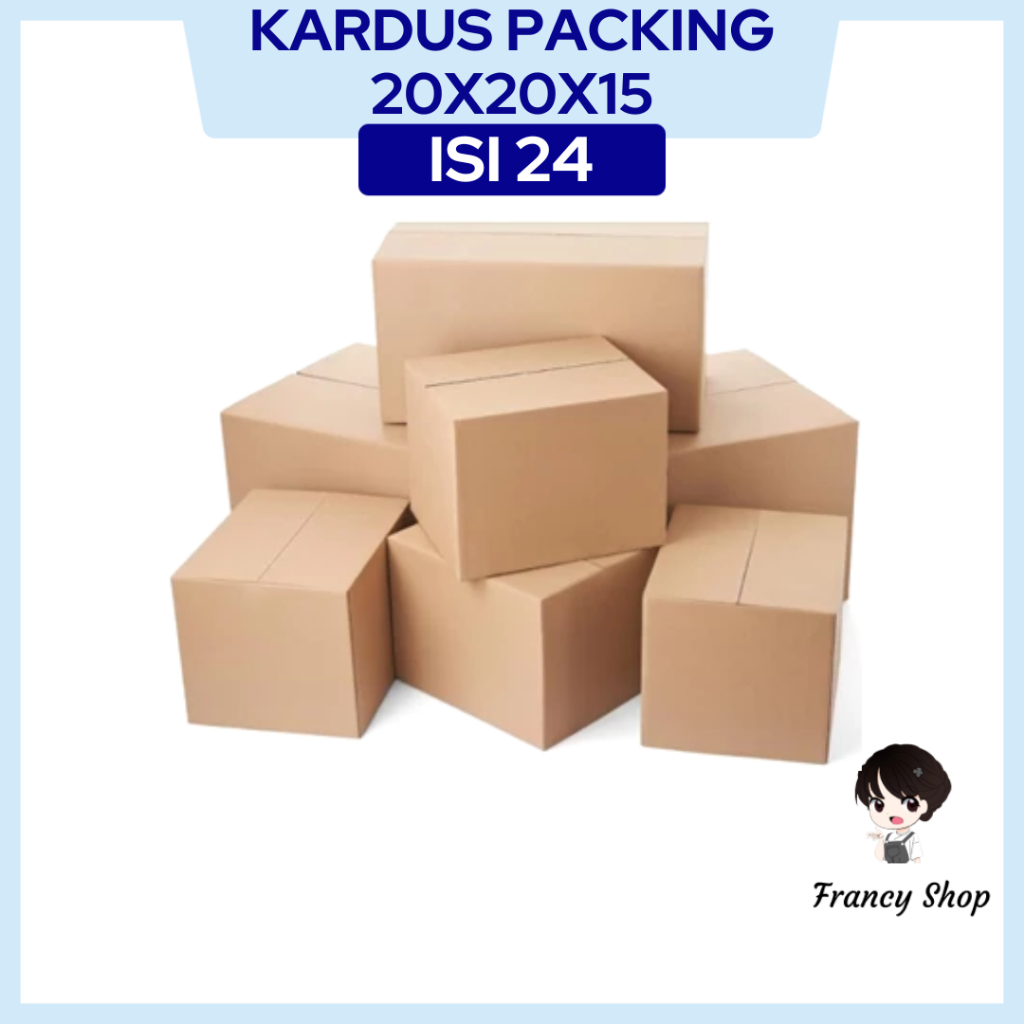Jual Paket Murah Kardus Box Ukuran 20x20x15 cm Kotak Packing Packaging ...