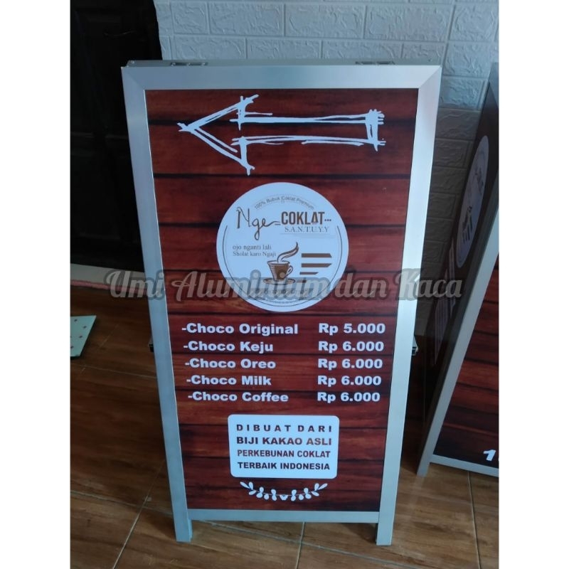 Jual Sign board / segitiga banner aluminium | Shopee Indonesia