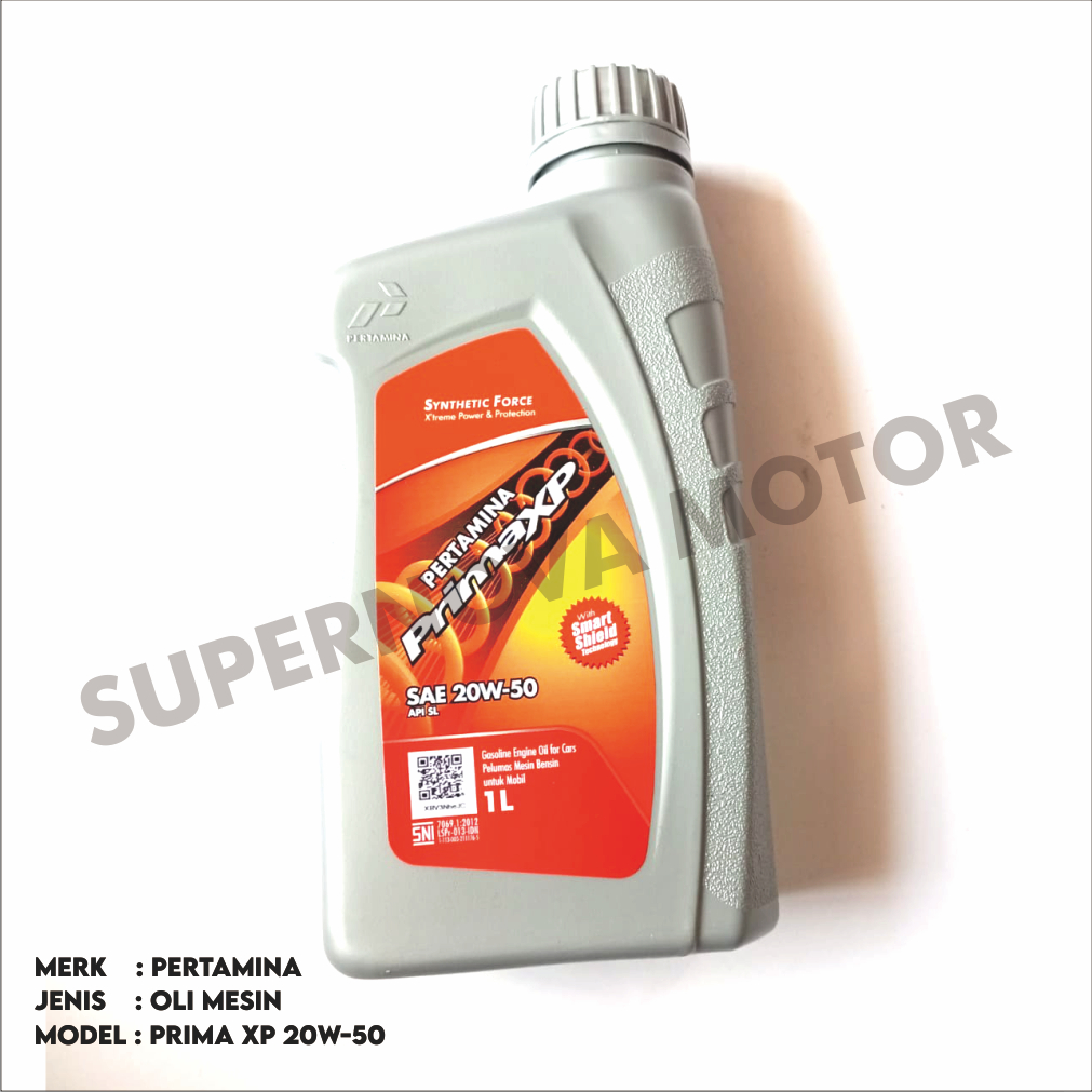 Jual OLI MESIN PERTAMINA PRIMAXP SAE 20W-50 API SL WITH SMART SHIELD KEMASAN 1 LITER | Shopee ...